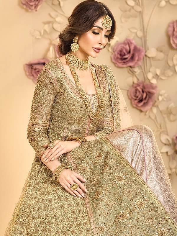 Wedding Pishwas with Lehenga UK USA Canada Pakistani Designer Pishwas